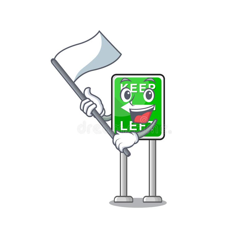 With Flag Toy Keep Left on Cartoon Table Stock Vector - Illustration of ...