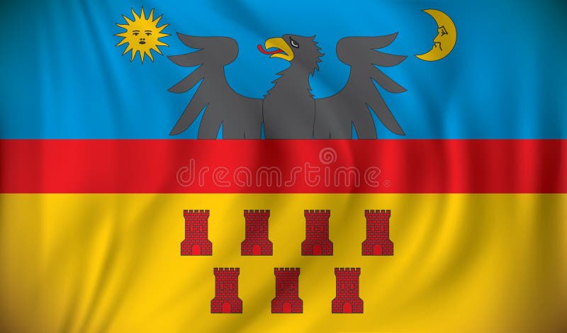 Flag of Transylvania stock vector. Illustration of designed - 107026354