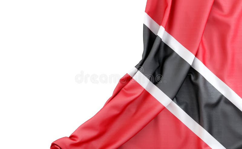 Flag of Trinidad and Tobago with Empty Space on the Left. Isolated ...