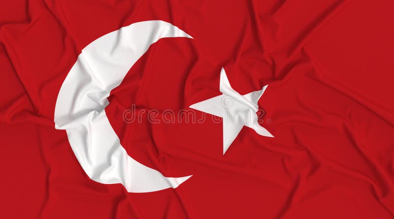 Flag of Turkey, 3d Rendering, 3d Illustration Stock Illustration ...