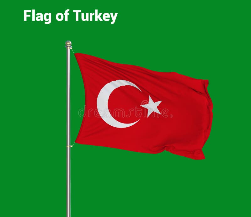 Flag of Turkey, Turkey Flag, National Flag of Turkey. Pole Flag of ...
