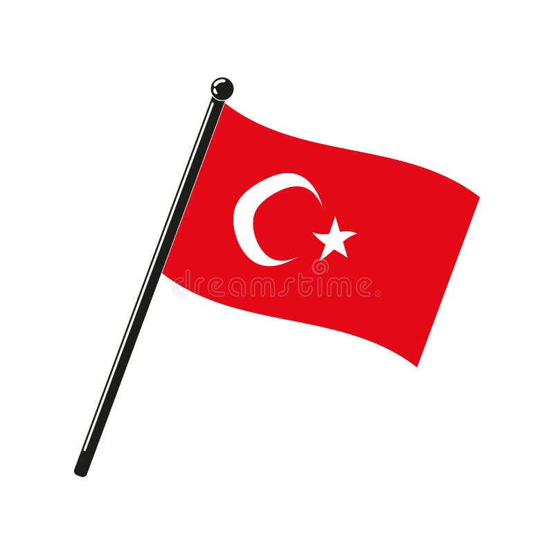 Flag of Turkey in the Original Size and Colour Stock Vector ...