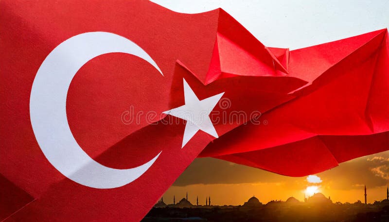 Waving National Flag of Turkey Stock Illustration - Illustration of ...
