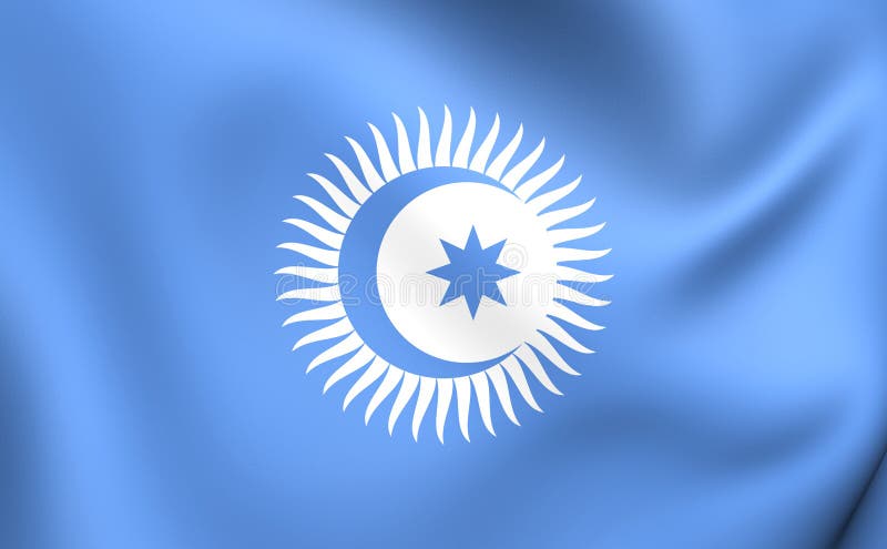 Flag of Turkic Council stock illustration. Illustration of ensign ...