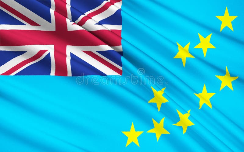 Flag of Tuvalu, Funafuti - Polynesia Stock Image - Image of island ...