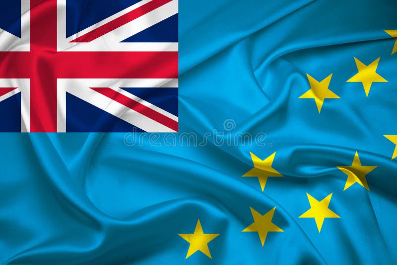 Flag of Tuvalu, Tuvalu Flag, National Flag of Tuvalu. Fabric Flag of ...