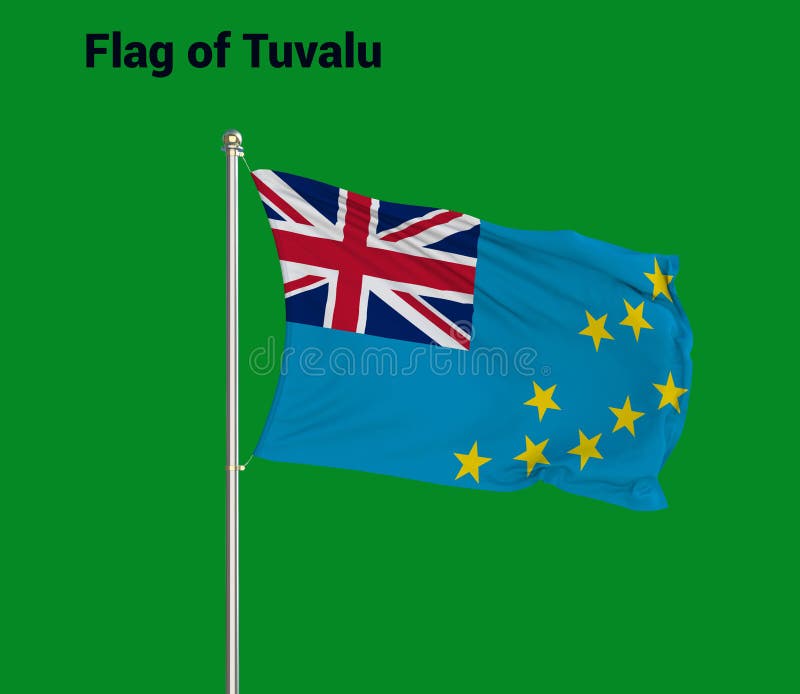 Flag of Tuvalu, Tuvalu Flag, National Flag of Tuvalu. Pole Flag of ...
