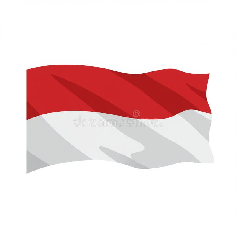 Flag with Two Horizontal Stripes: Red on Top and White on the Bottom ...