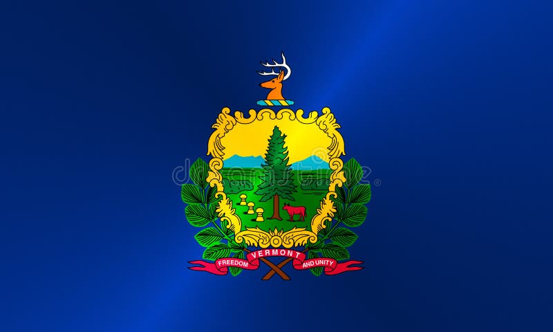 Flag of the U.S. State of Vermont in Traditional Colors. Texture of ...