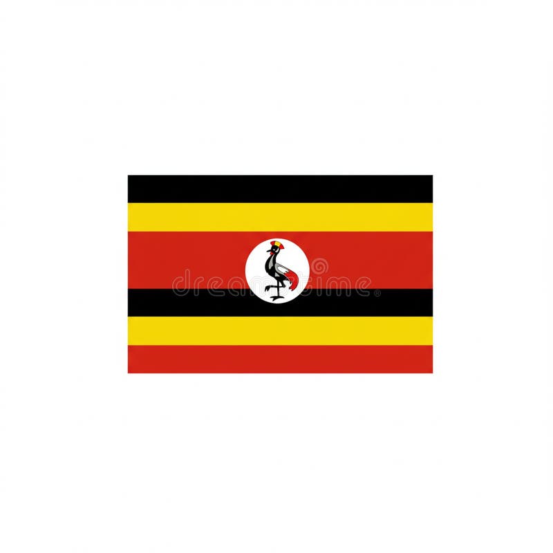The Flag of Uganda Features Six Horizontal Stripes in Black, Yellow ...