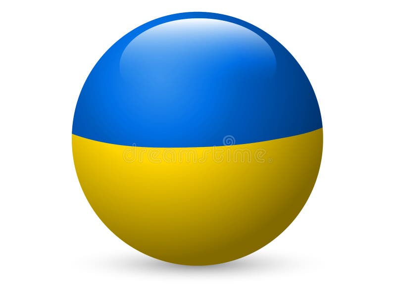 Flag of Ukraine in the Form of a Ball Stock Vector - Illustration of ...