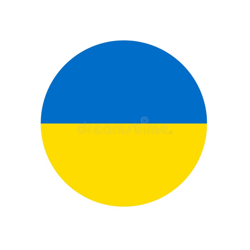 Flag of Ukraine in the Shape of a Circle. National Ukrainian Flag Stock ...