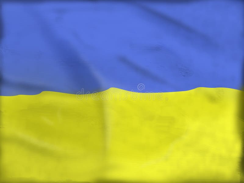 Flag of Ukraine with Yellow and Blue Colors. Stock Illustration ...