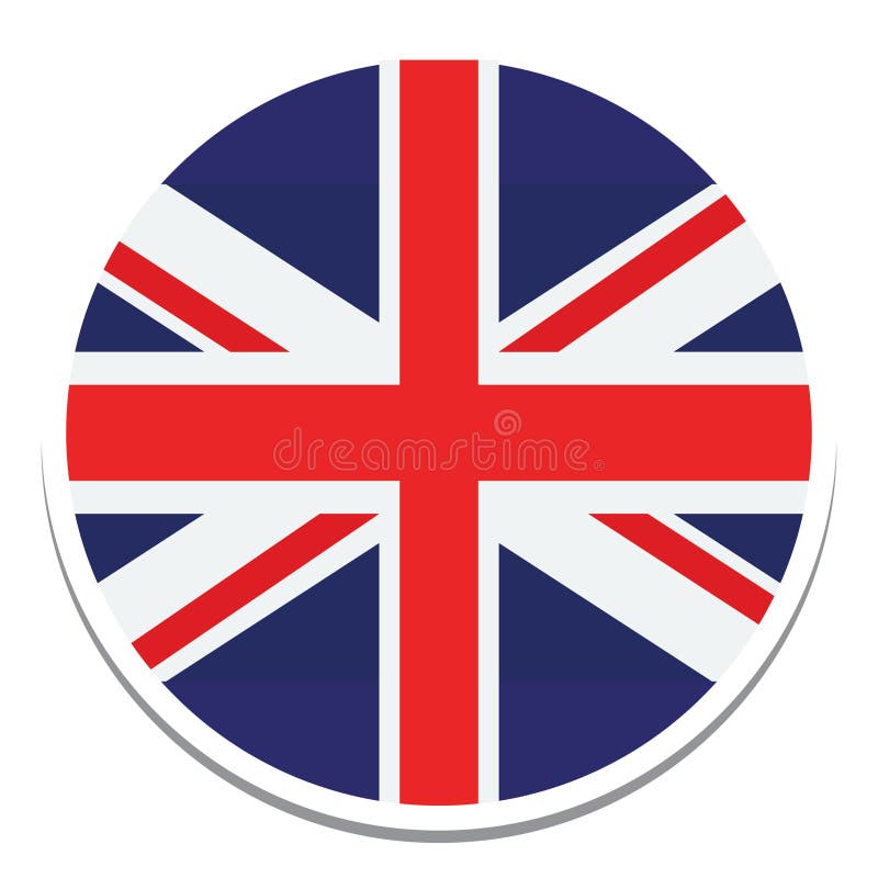 Flag of United Kingdom, Icon Stock Illustration - Illustration of ...