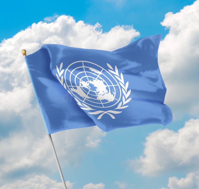 Flag of United Nations editorial image. Image of flying - 314053635