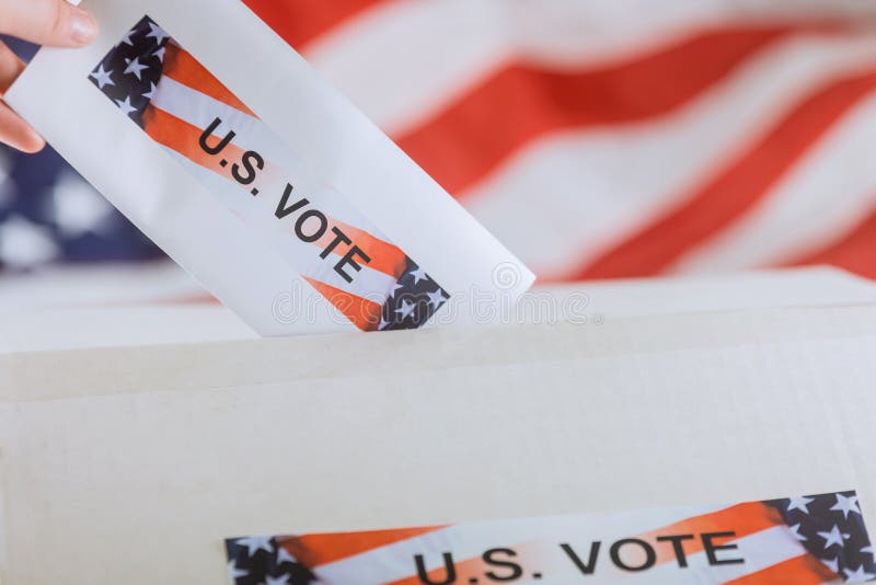 The Flag Of The United States Of America Is Displayed On Every Ballot