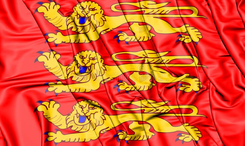 Flag of Upper Normandy, France. 3D Illustration Stock Illustration - Illustration of normandie ...