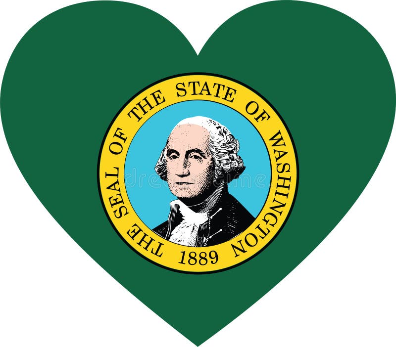 Flag of US Federal State of Washington Stock Vector - Illustration of ...