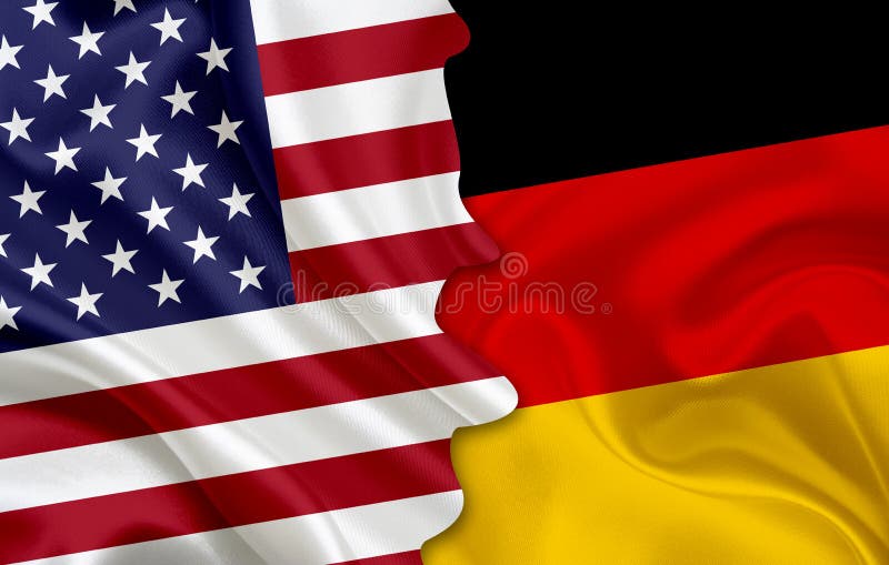 Flag of USA and Flag of Germany Stock Illustration - Illustration of ...