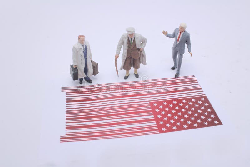 Flag of USA Isolated Back Ground with Figure Stock Photo - Image of ...