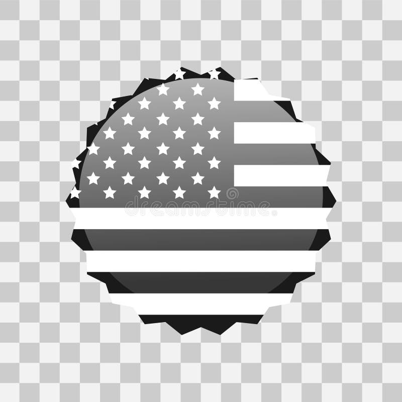 Flag of USA Isolated on Transparent Background. Vector Icons Stock ...