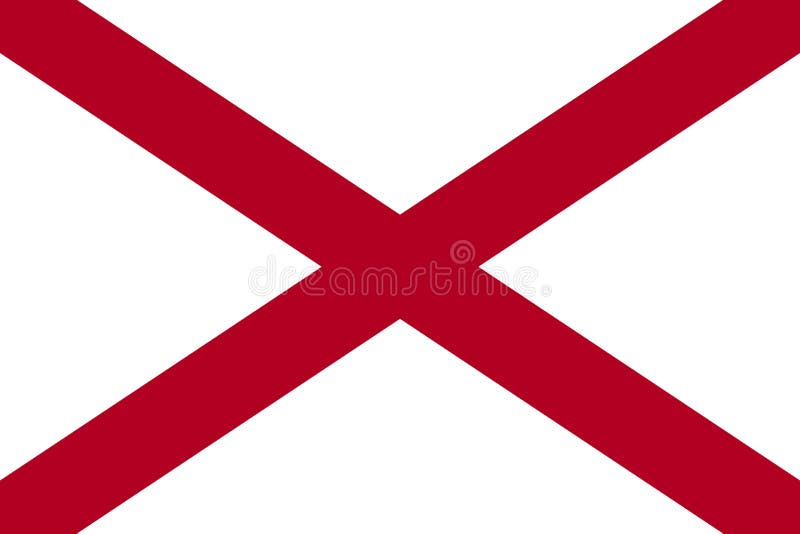 Flag of the USA State of Alabama, Vector. Stock Illustration ...