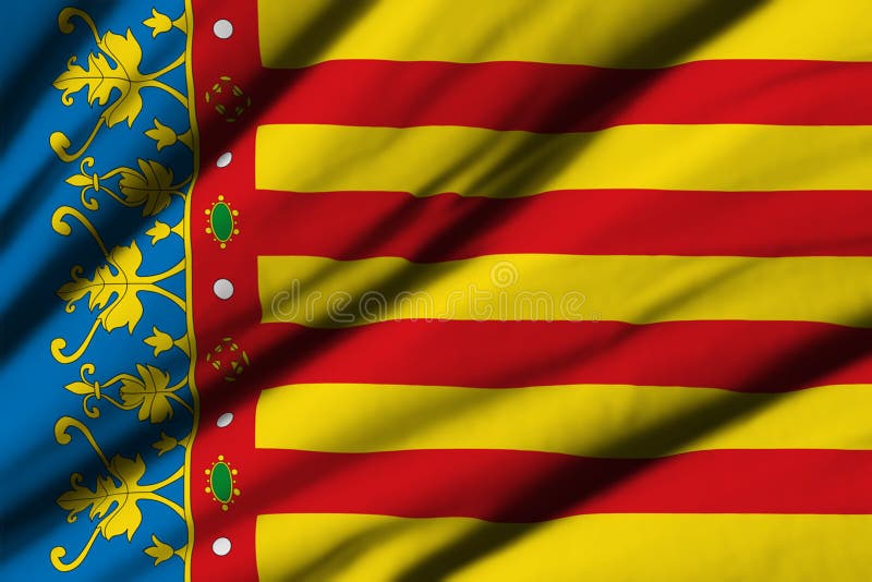 Flag of Valencia stock illustration. Illustration of country - 82148463