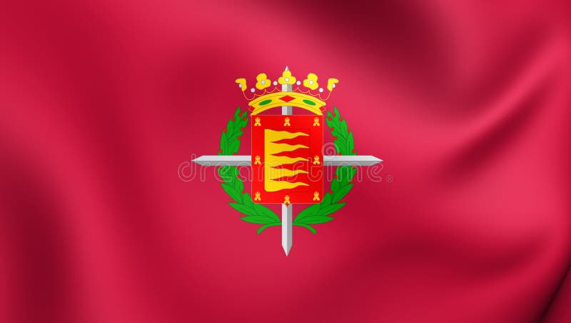 Flag of Valladolid City, Spain. Stock Illustration - Illustration of ...