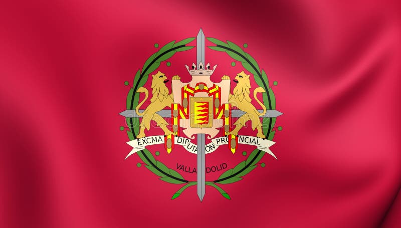 Flag of Valladolid Province, Spain. Stock Illustration - Illustration ...