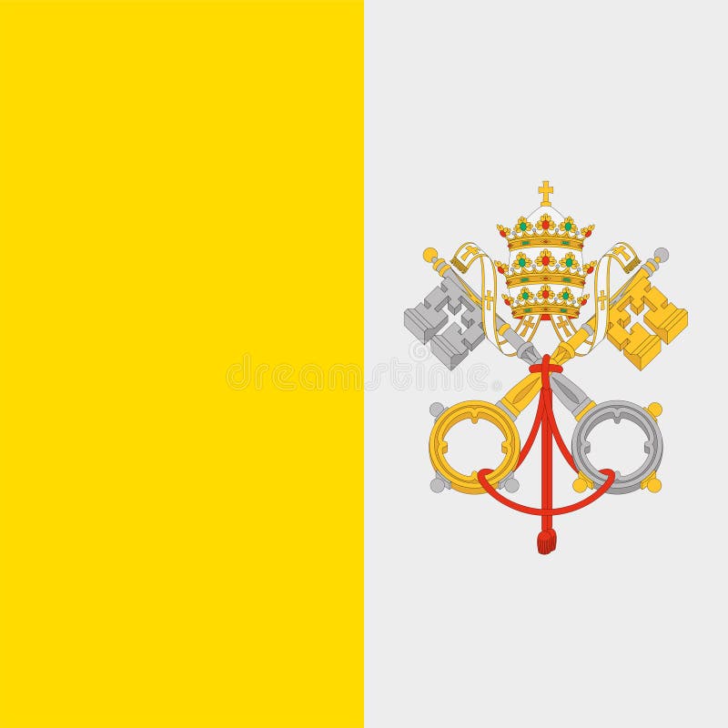 Flag of Vatican. Sovereign State Flag of Vatican Stock Illustration ...