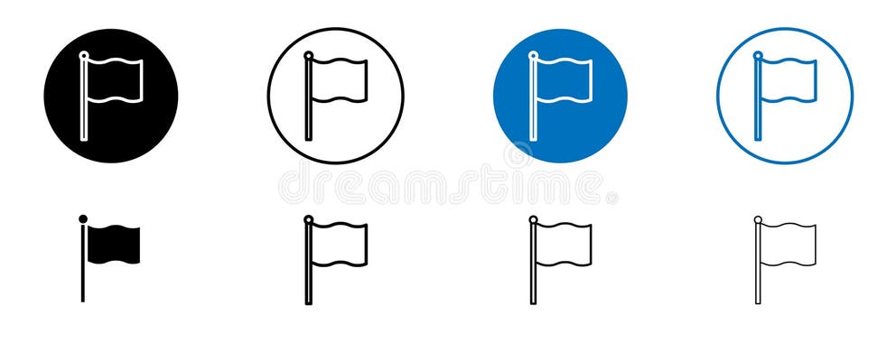 Flag vecor icon set stock vector. Illustration of place - 340389885