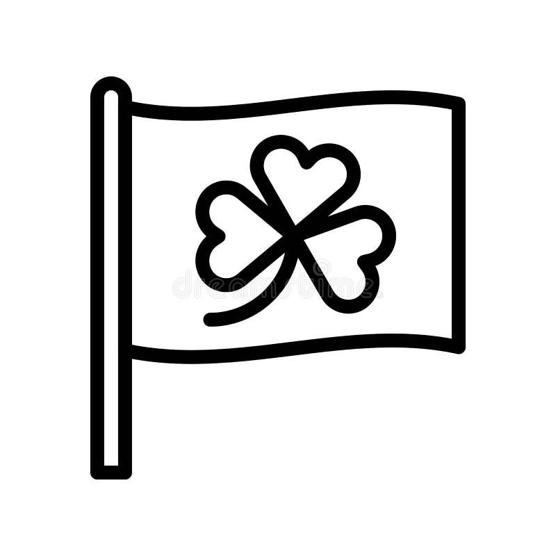 Flag Vector, Feast of Saint Patrick Line Icon Stock Vector ...