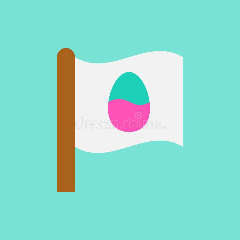 Flag Vector Illustration, Easter Flat Style Icon Stock Vector ...