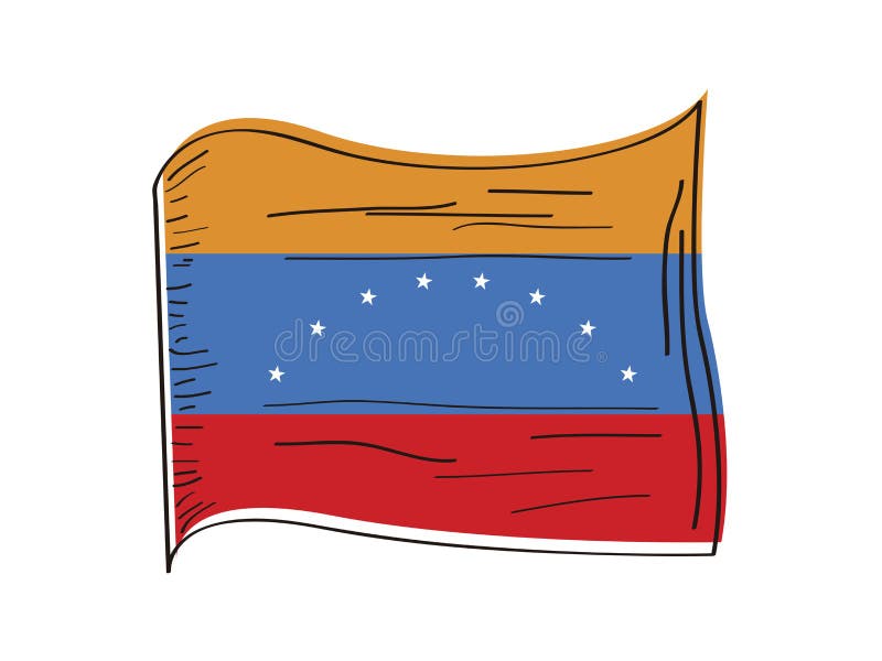 Flag of Venezuela on a Banner Stock Vector - Illustration of vector ...