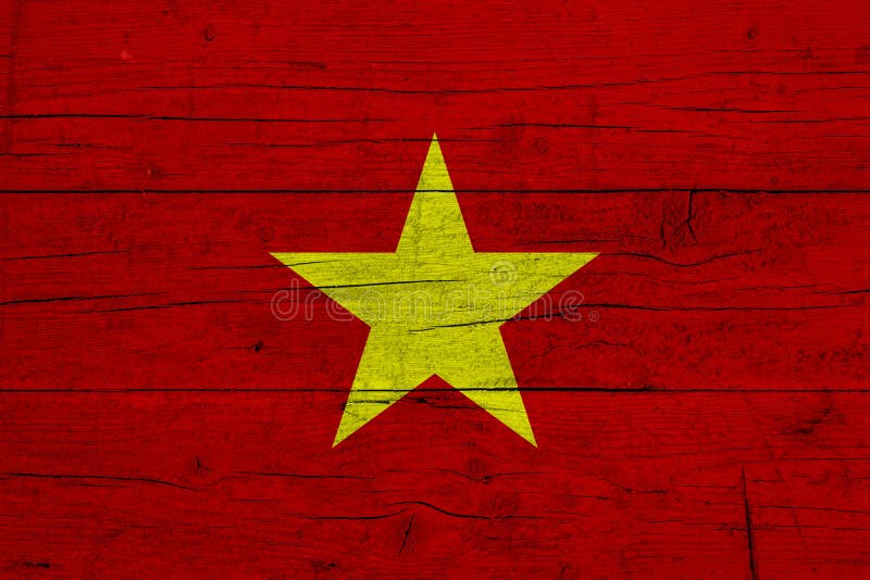 Flag of Vietnam. Wooden Texture of the Flag of Vietnam Stock Photo ...