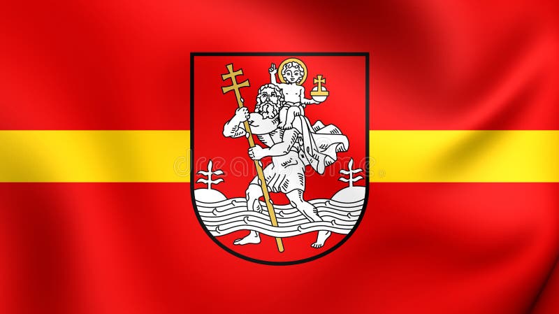 Flag of Vilnius, Lithuania. Stock Illustration - Illustration of symbol ...