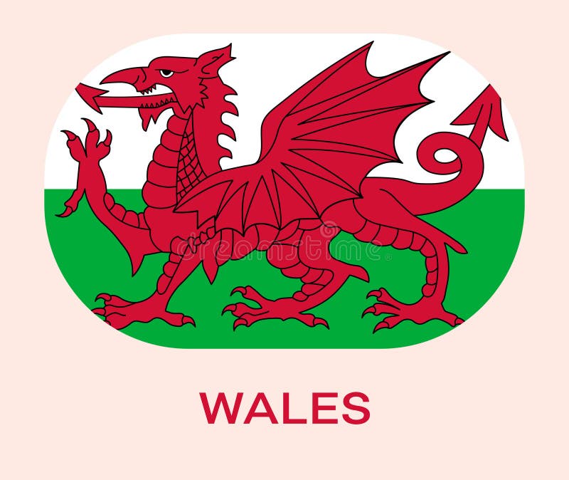 Flag of Wales, Wales Flag, National Symbol of Wales Country Stock ...