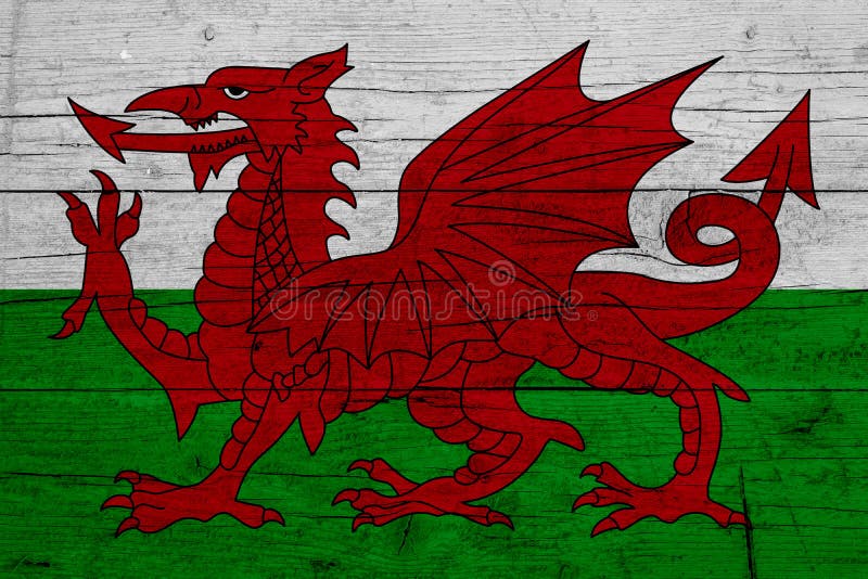 Flag of Wales. Wooden Texture of the Flag of Wales Stock Image - Image ...