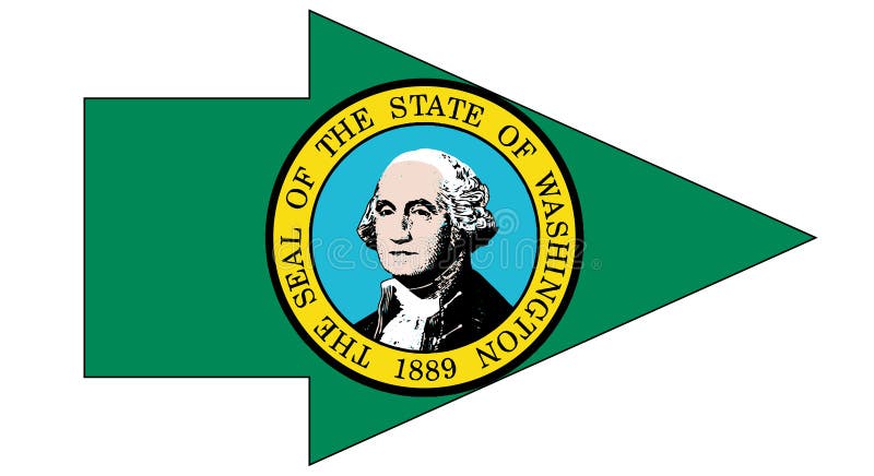 Flag of Washington State Pointer Arrow Stock Vector - Illustration of ...