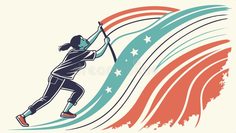 Flag Wave Runner: Patriotic Motion and Dynamic Run. #patrioticmotion # ...