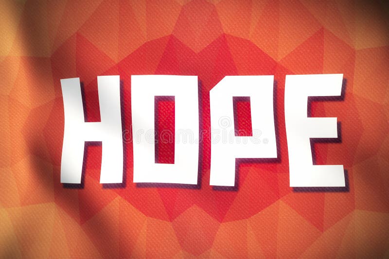 Flag waving hope low poly stock illustration. Illustration of ...