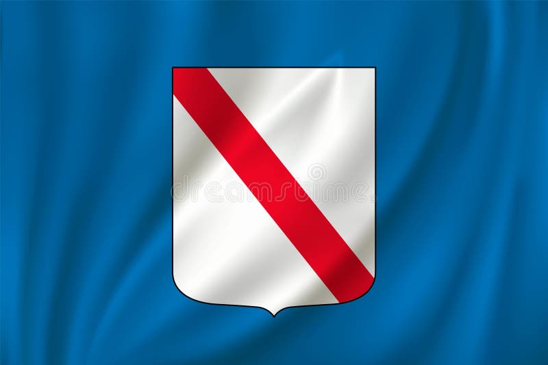 Flag waving in the wind stock illustration. Illustration of background ...