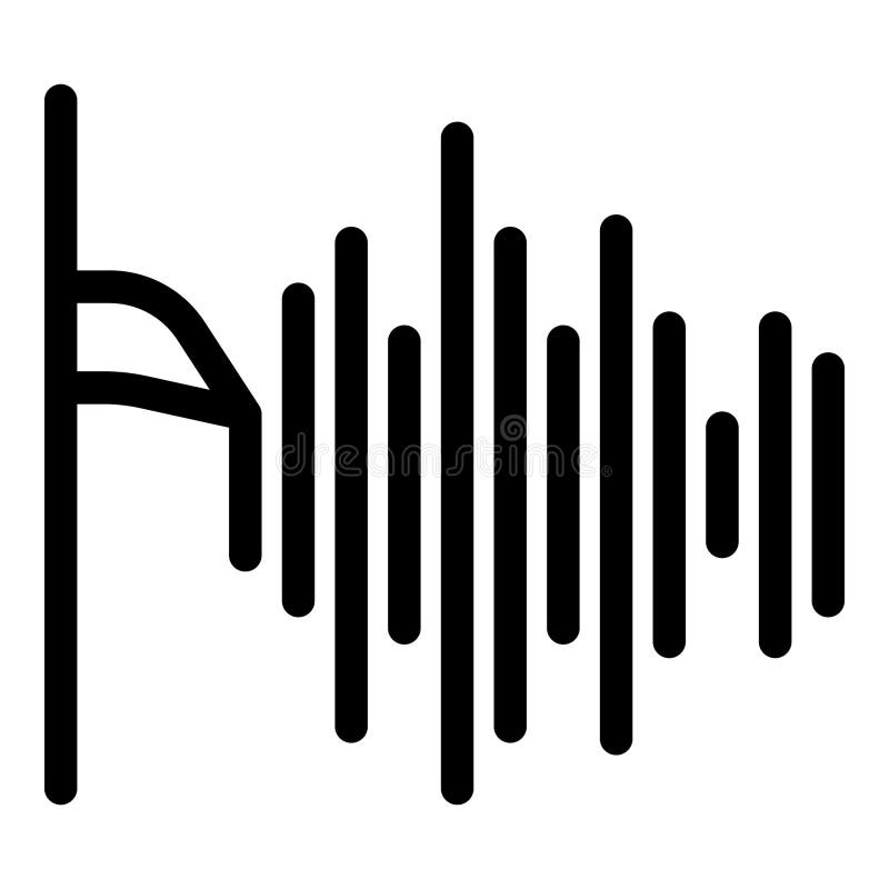 Flag Waving in the Wind Creating Soundwave Icon Stock Vector ...