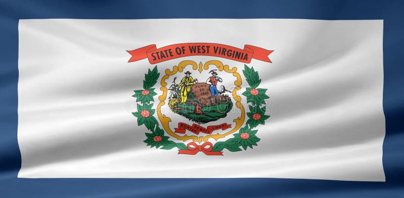 Flag of West Virginia stock illustration. Illustration of democracy ...