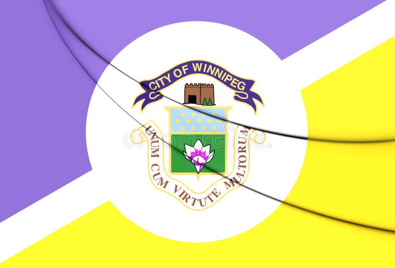 Flag of Winnipeg, Canada. stock illustration. Illustration of insignia ...