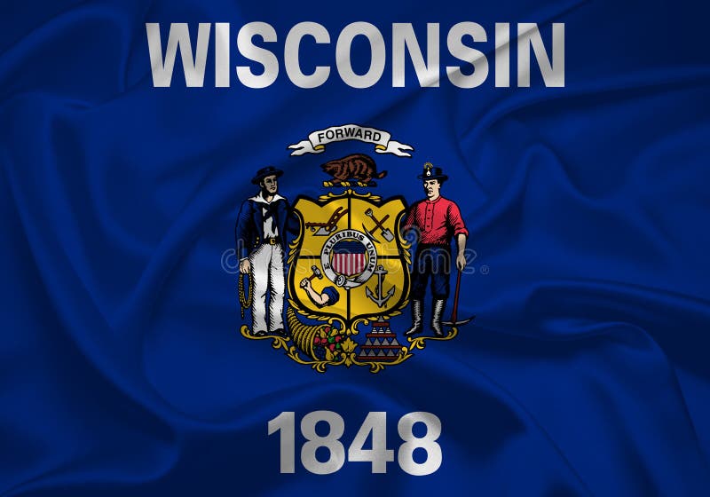 Flag of Wisconsin, Wisconsin Flag, USA State Wisconsin Flag ...