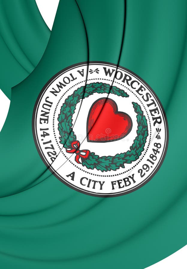 Flag of Worcester & X28;Massachusetts& X29;, USA. Stock Illustration ...