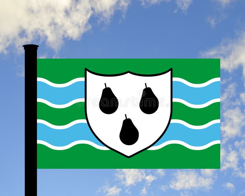 Flag of Worcestershire stock vector. Illustration of historic - 348707773