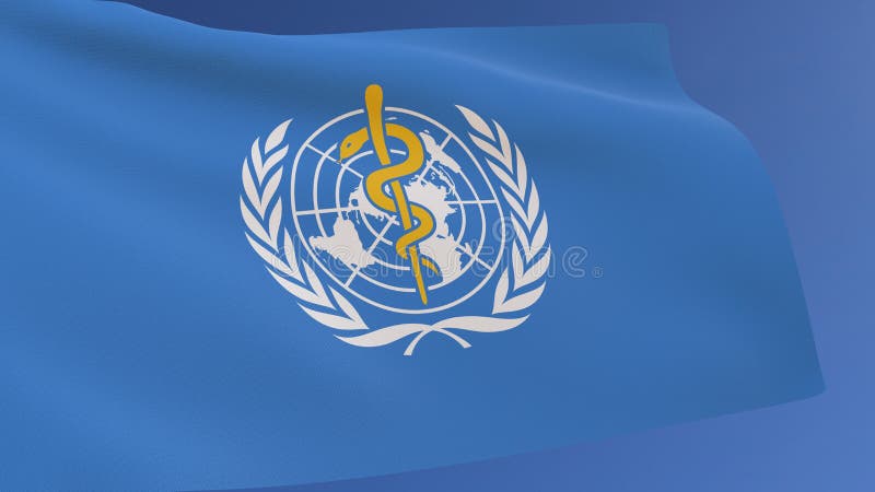 Flag of World Health Organization Waving in the Wind Editorial Stock ...