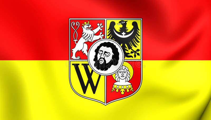 Flag of Wroclaw City, Poland. Stock Illustration - Illustration of ...